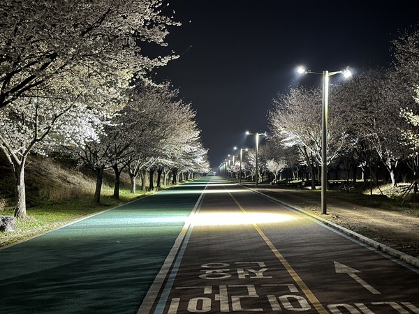 하남시, 밤에도 안심 보행환경 조성 당정뜰 산책로에 보안등 설치